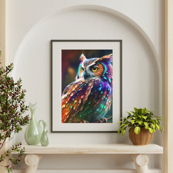 Colorful Owl Print
