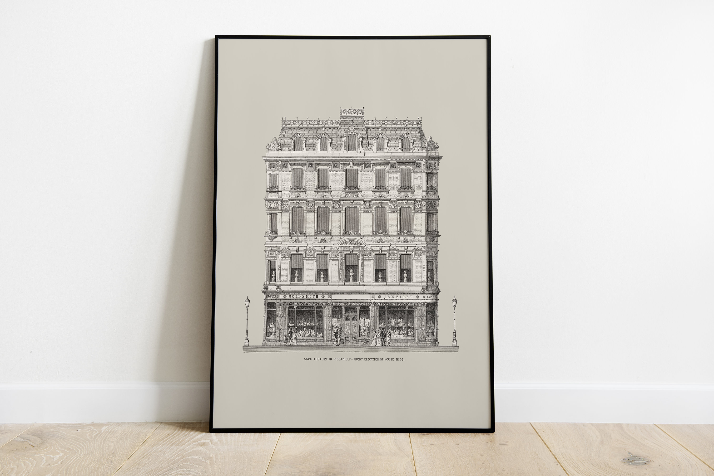 Vintage Architecture in Piccadilly Circus London Sketch Drawing Line ...