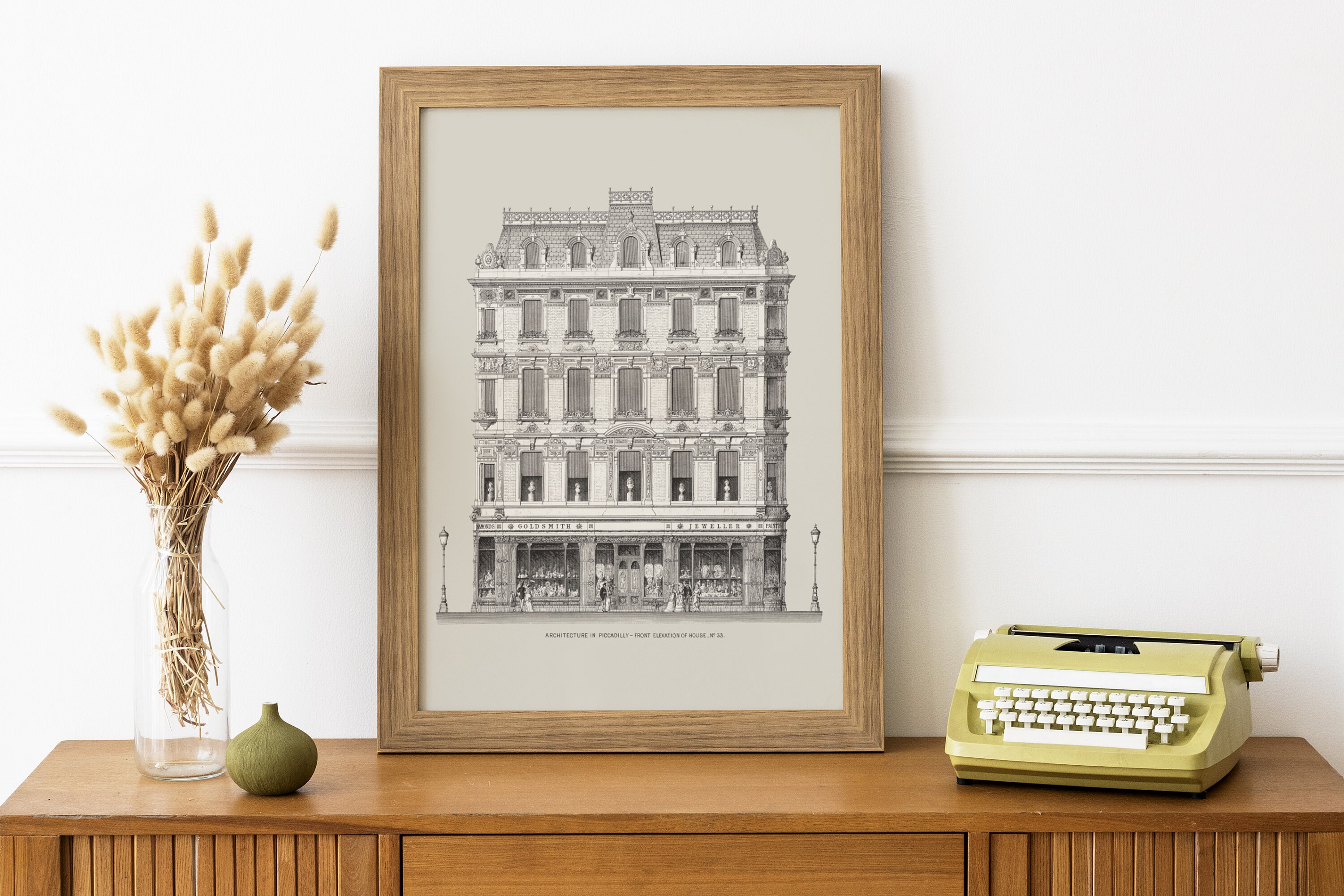 Vintage Architecture in Piccadilly Circus London Sketch Drawing Line ...