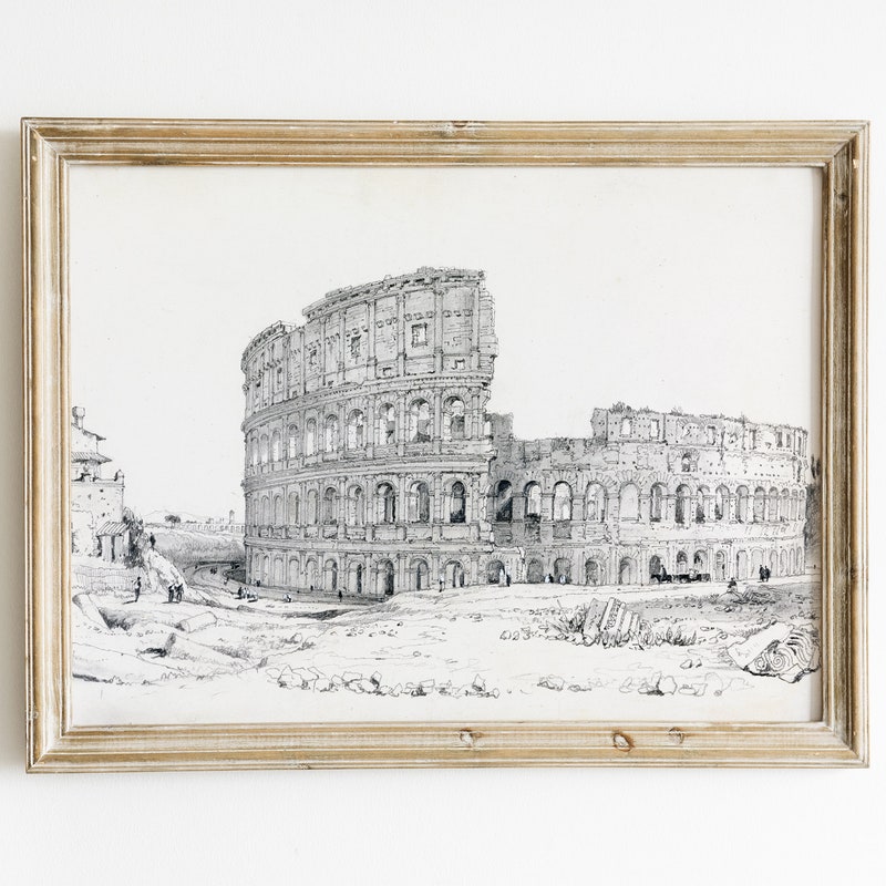 Colosseum Print Sketch - Etsy