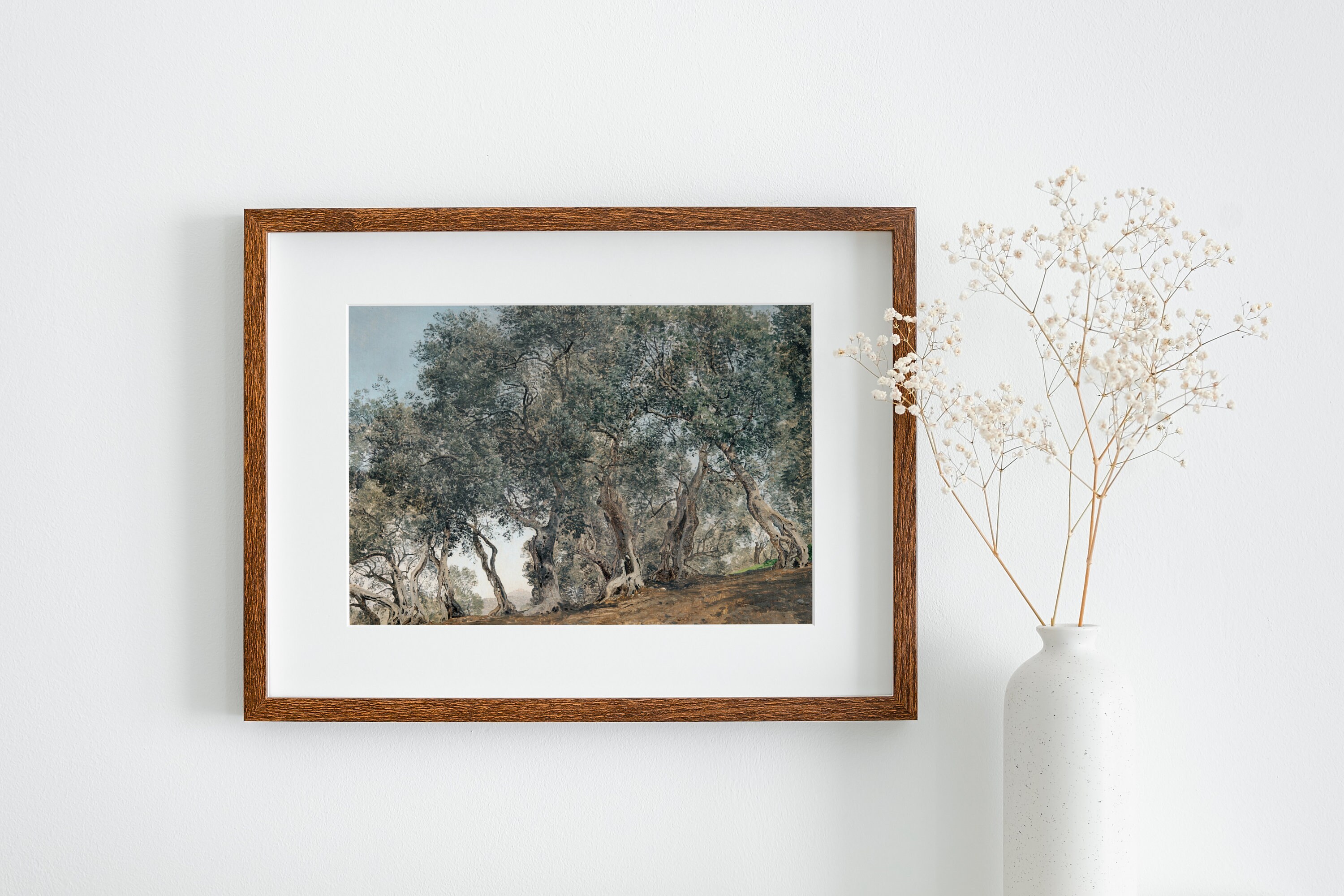 Vintage Olive Trees Painting Italian Countryside Landscape - Etsy