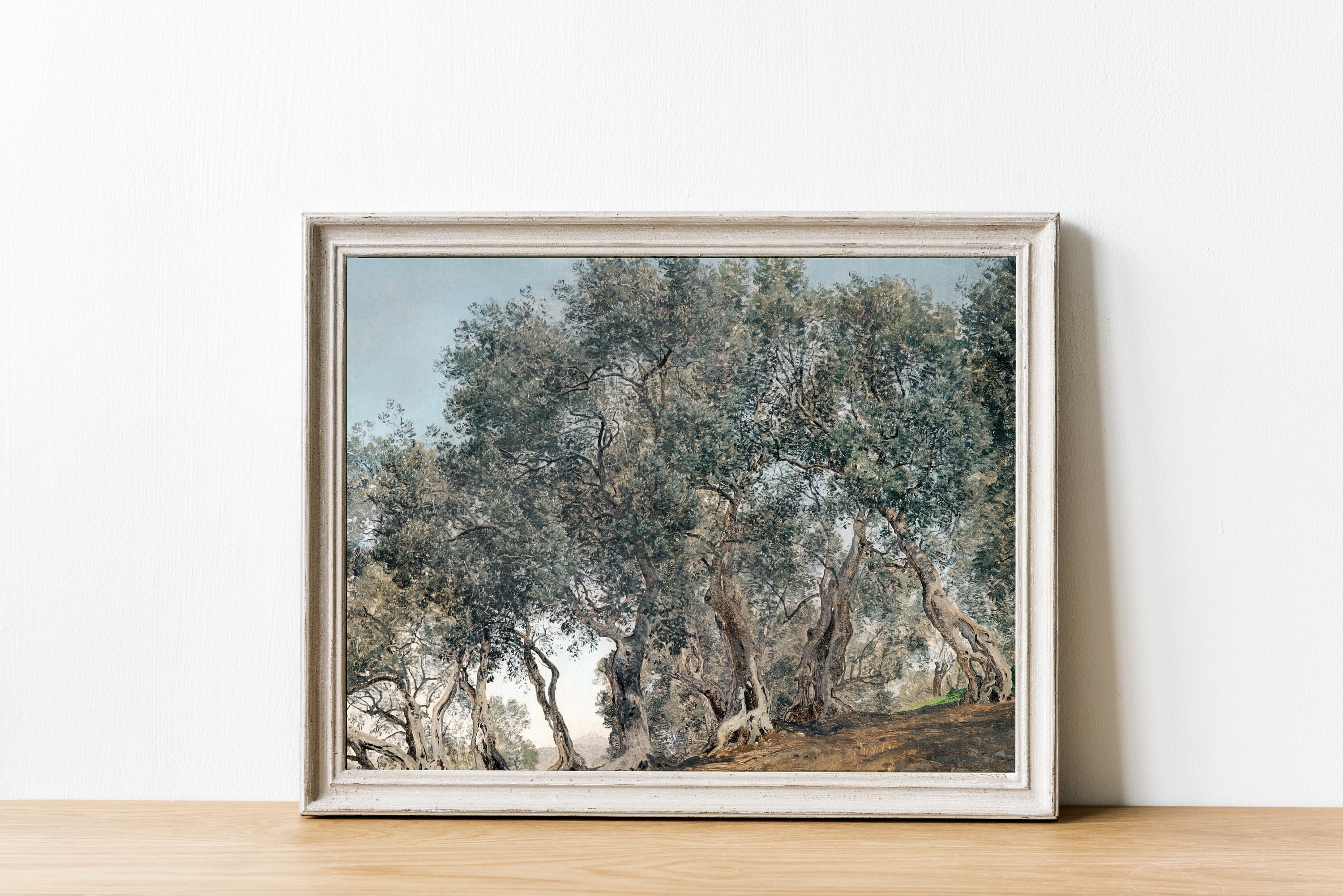 Vintage Olive Trees Painting | Italian Countryside Landscape Wall Art ...