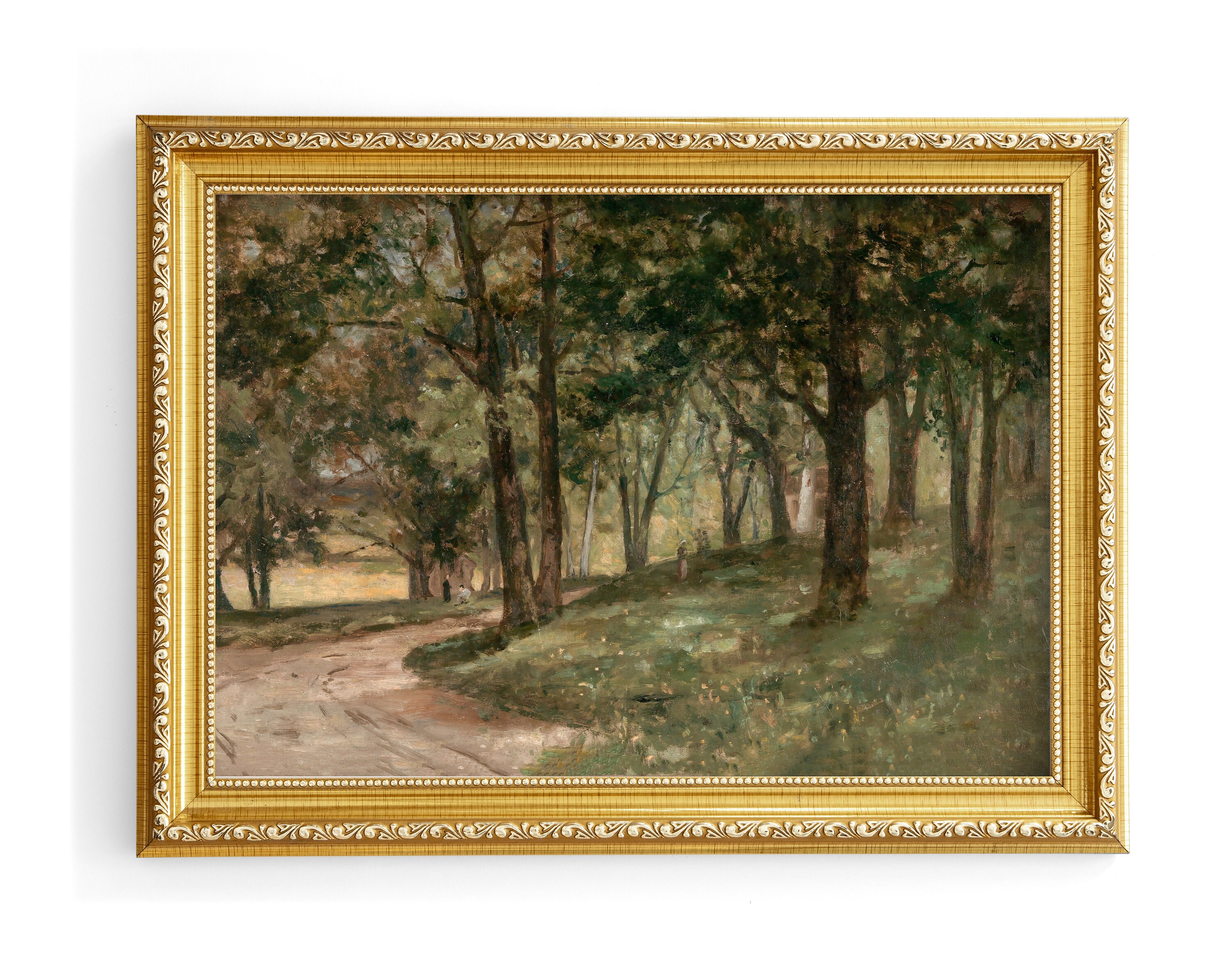 Vintage Woods Landscape Forest Oil Painting Vintage Country Painting ...