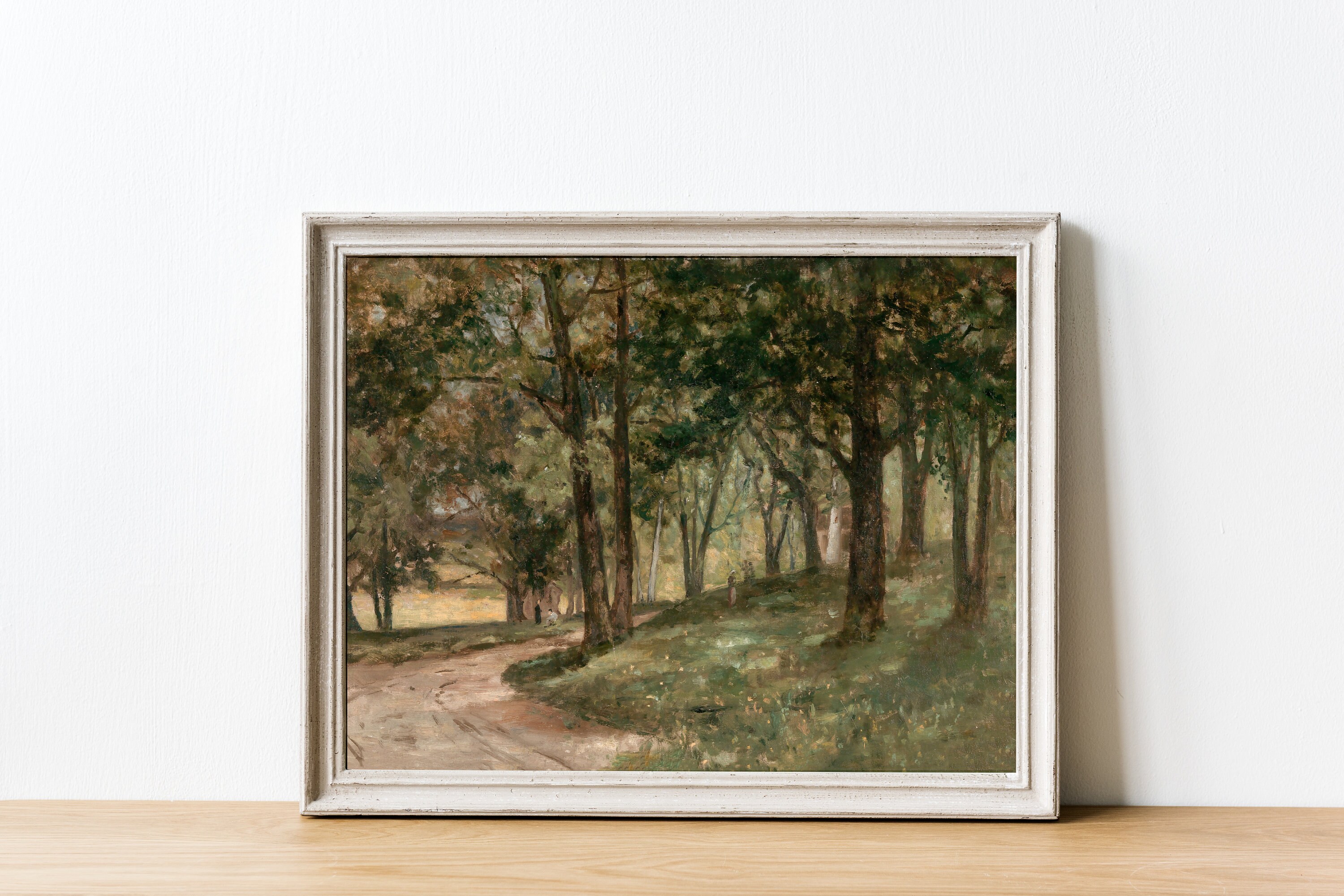 Vintage Woods Landscape Forest Oil Painting Vintage Country Painting ...