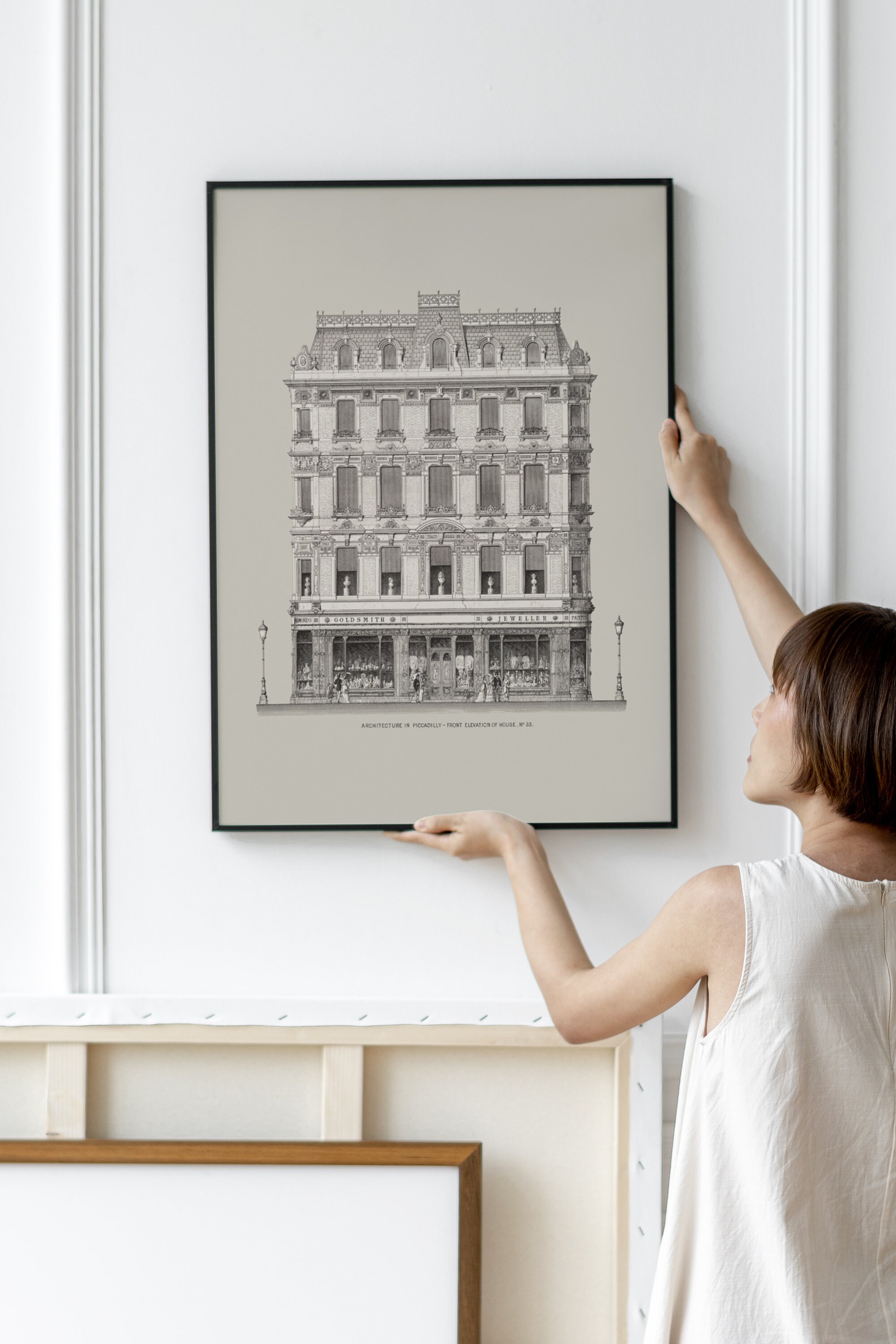 Vintage Architecture in Piccadilly Circus London Sketch Drawing Line ...