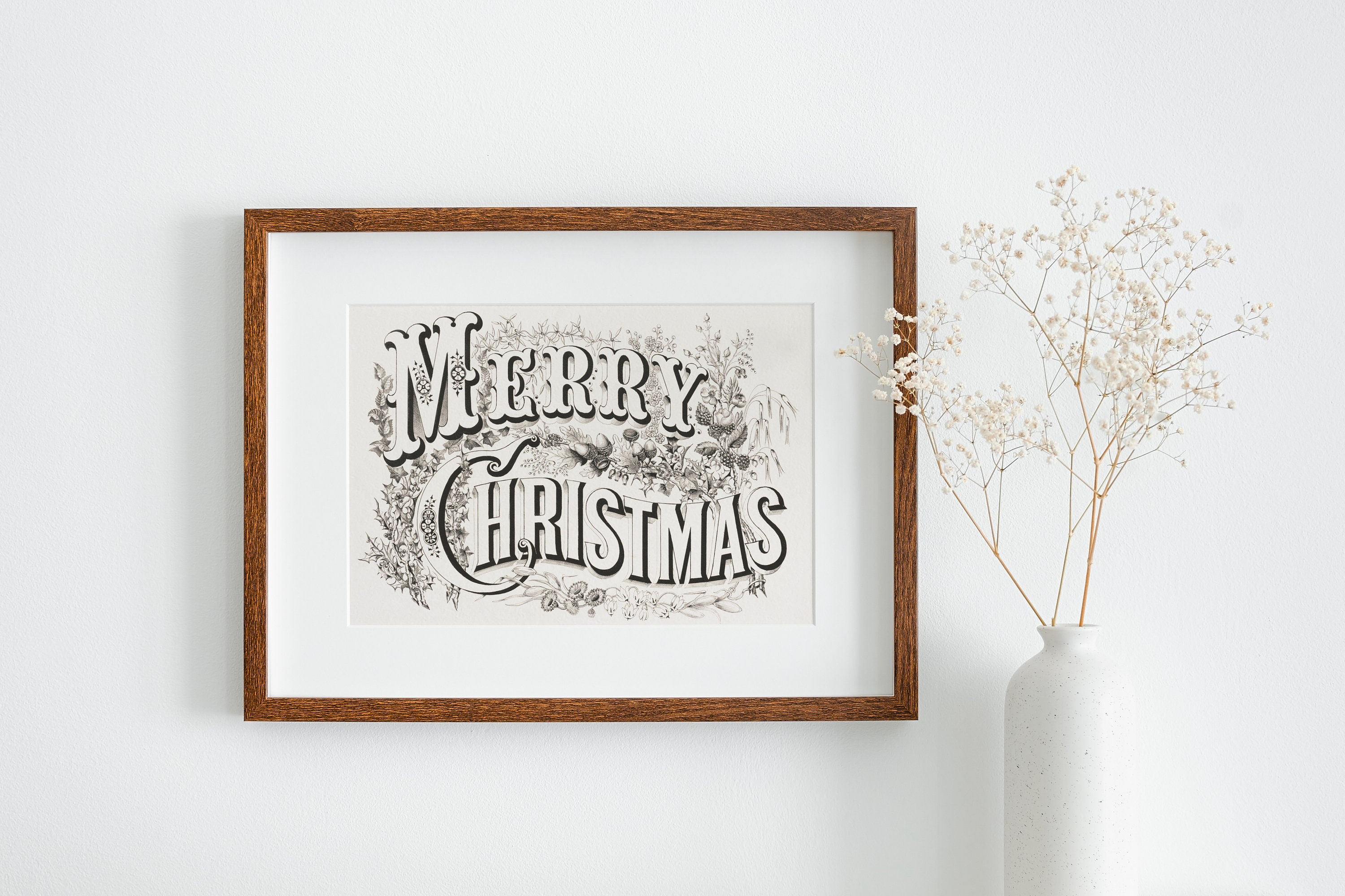 Vintage Printable Merry Christmas Vintage Lithograph Christmas ...
