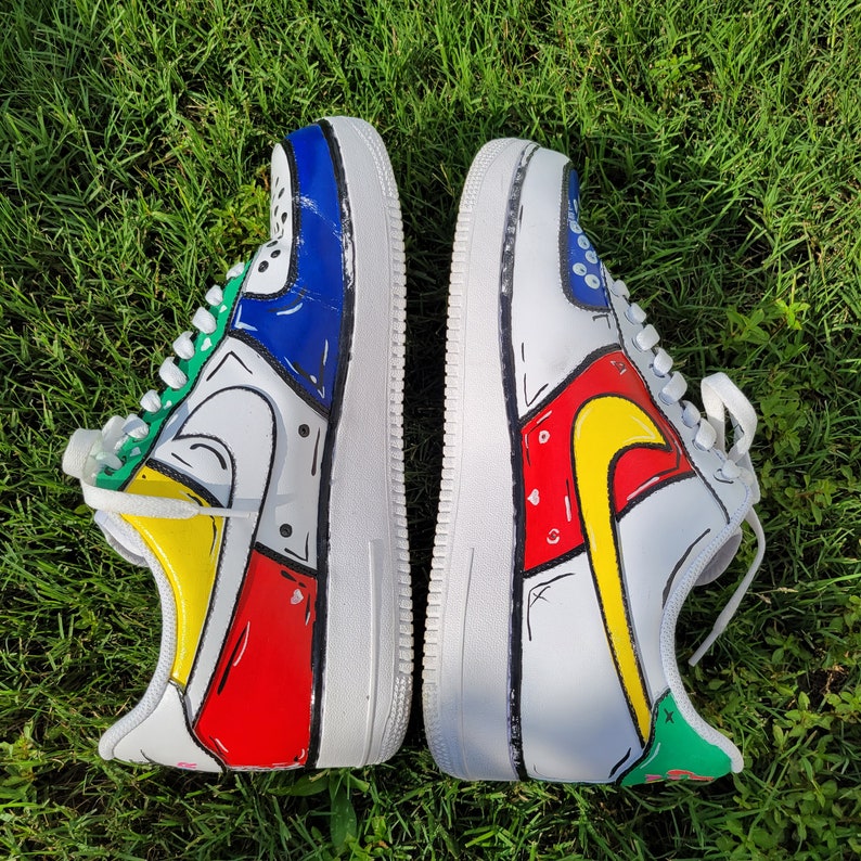 Custom AF1 color Chaos Style cartoon Best Design, Handmade Custom Air ...
