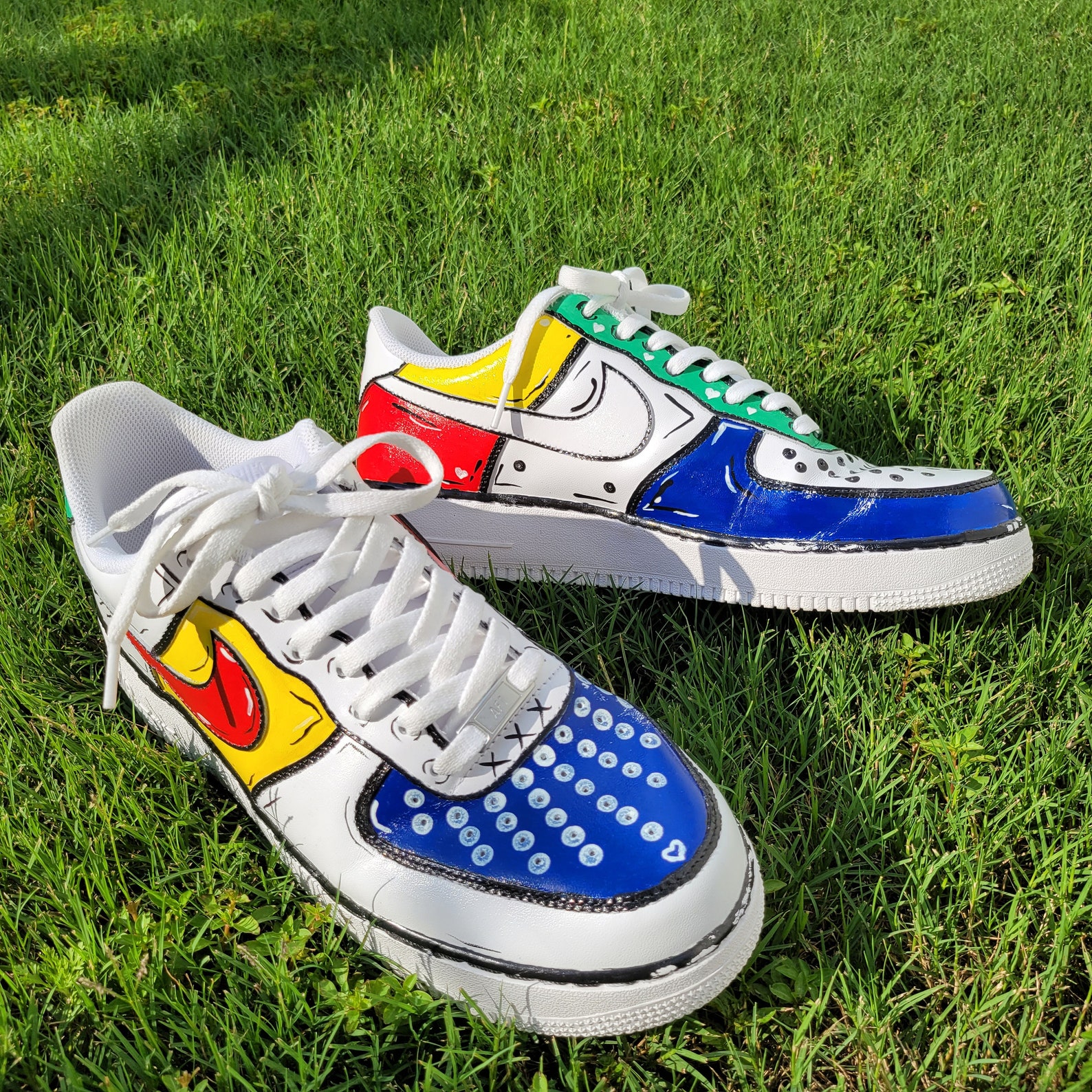 Custom AF1 color Chaos Style cartoon Best Design, Handmade Custom Air ...