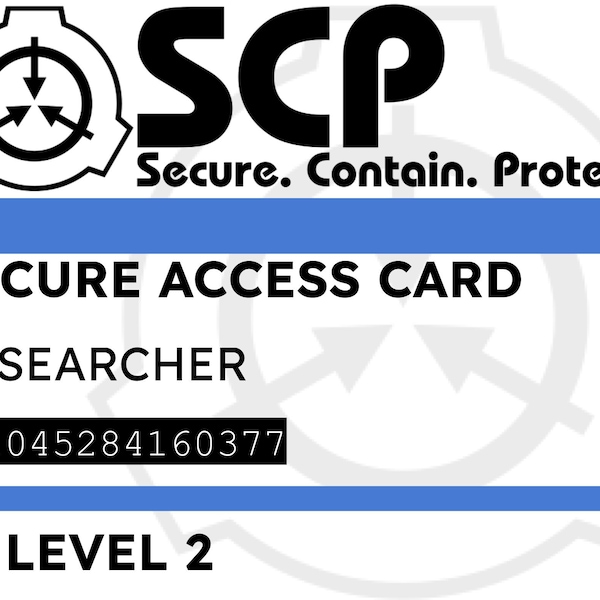 Scp Keycard - Etsy