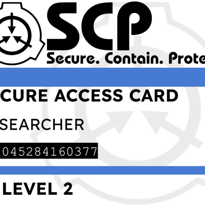 Scp Keycard - Etsy