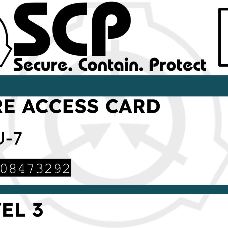 Scp Keycard - Etsy