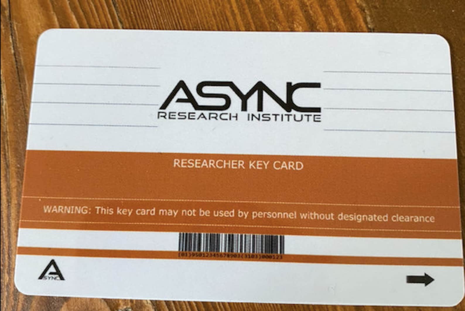 ASYNC Research Institute - Researcher Key Card - Etsy