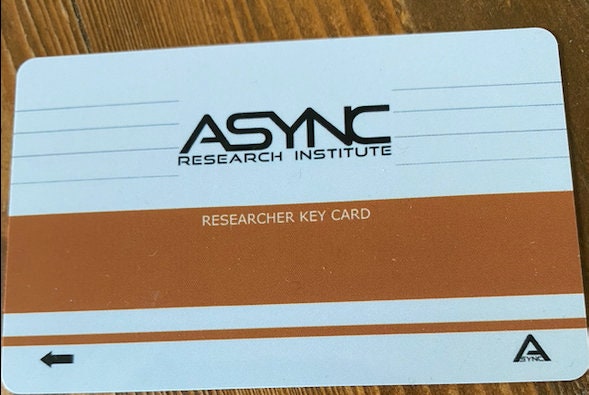 ASYNC Research Institute - Researcher Key Card - Etsy