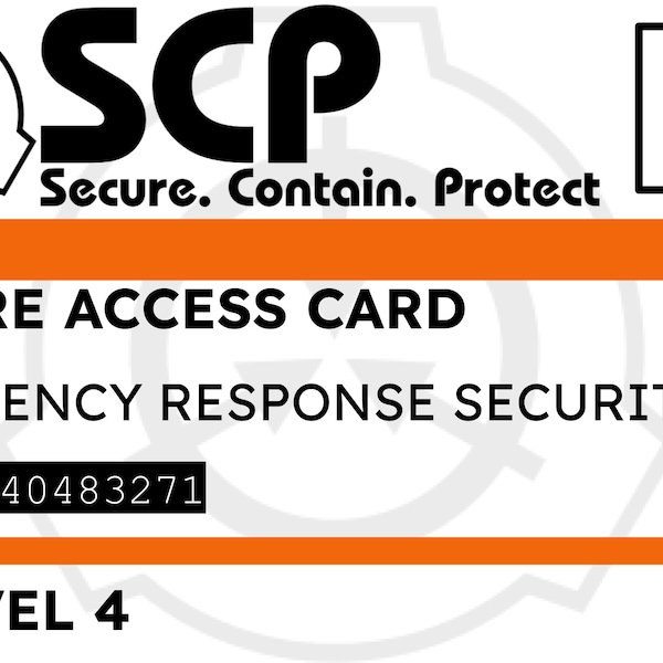 Scp Keycard - Etsy