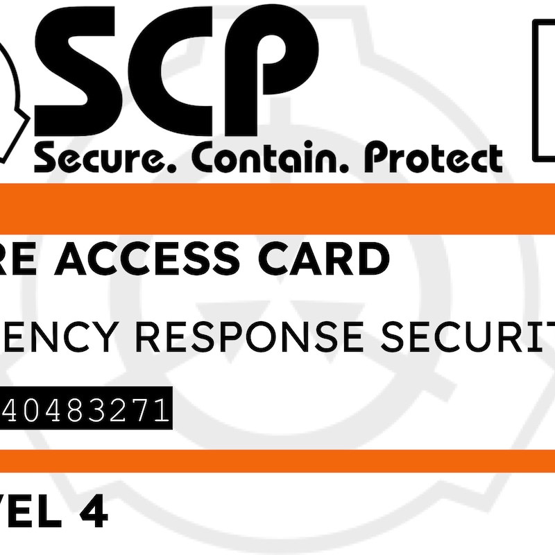 Scp Id Card - Etsy