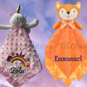 Personalized Security Blanket/lovey.stuffed Animal. Baby Gift ...