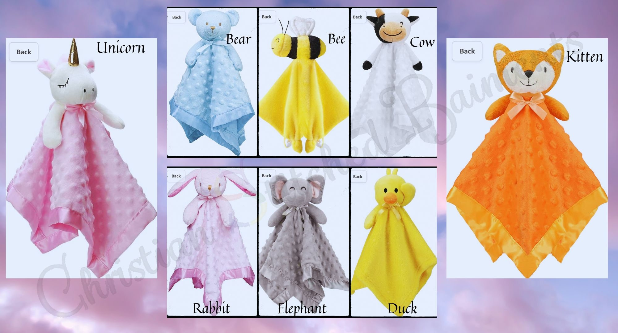 Personalized Security Blanket/lovey.stuffed Animal. Baby Gift ...