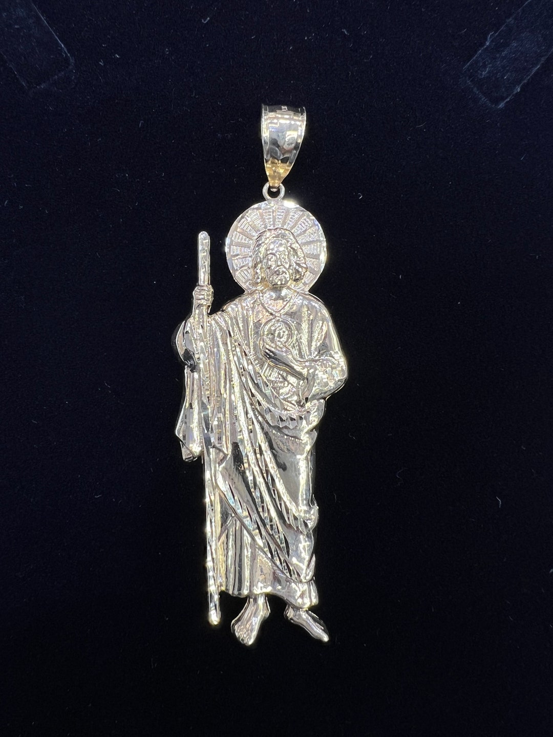 14k Yellow Gold Saint Jude Thaddeus Apostle Roman Catholic Pendant, San ...