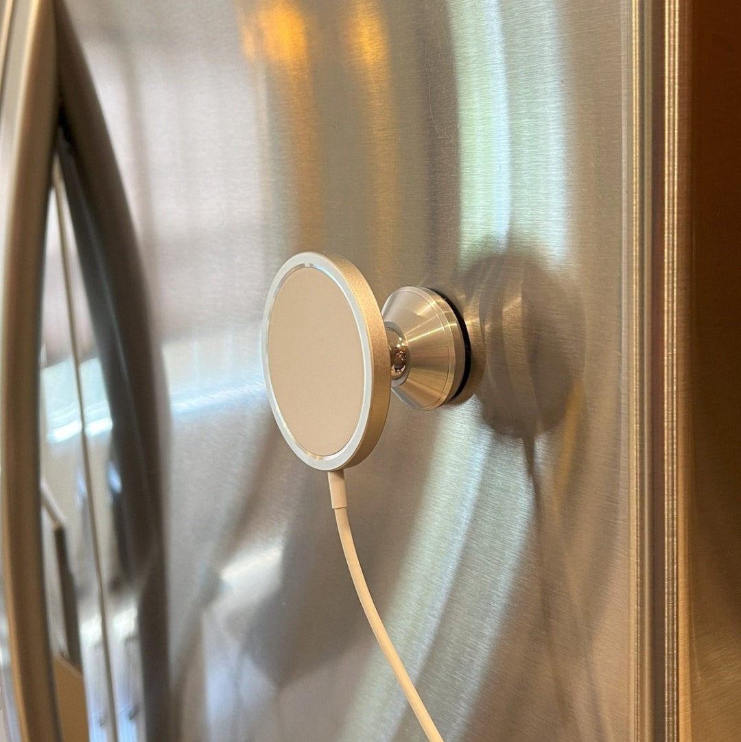 Fridge Magnetic iPhone Holder & Charger, Magsafe Compatible, Attaches ...