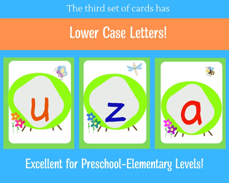 Alphabet Flashcards Spring Caterpillar Homeschool Preschool ...