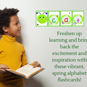 Alphabet Flashcards Spring Caterpillar Homeschool Preschool ...