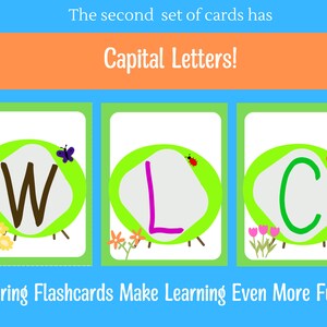 Alphabet Flashcards Spring Caterpillar Homeschool Preschool ...
