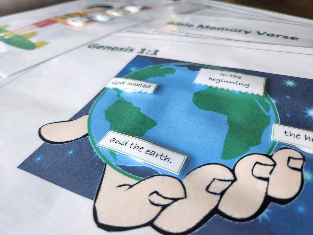 Bible Memory Verses Activity Printable for Kids With Copywork for ...