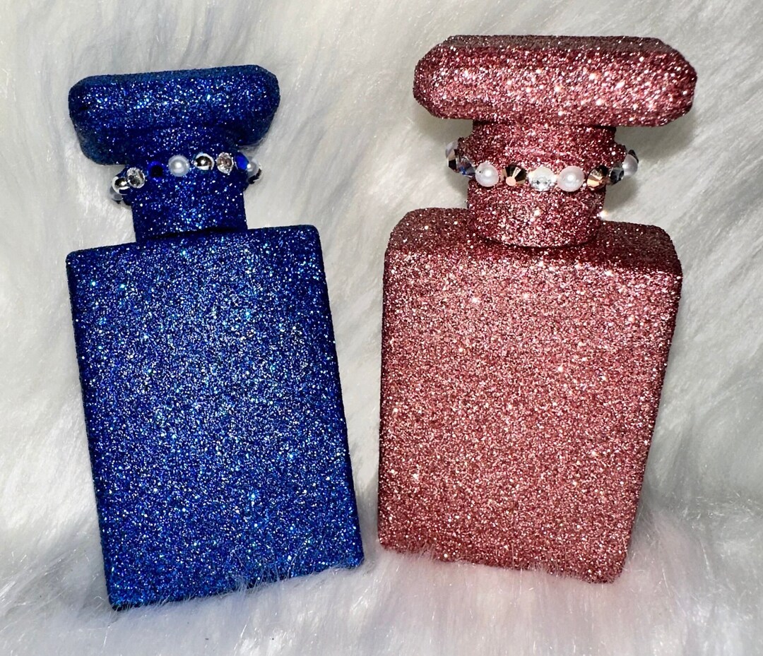 Bling Glitter Perfume Bottle Glass Perfume Bottle 30ml/1 Oz. Reusable ...