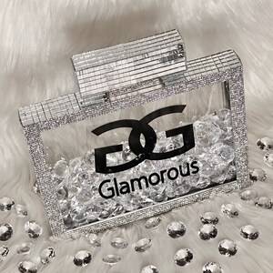 Personalized Glam Perfume Bottle Shadow Box With Mirror Tile ...