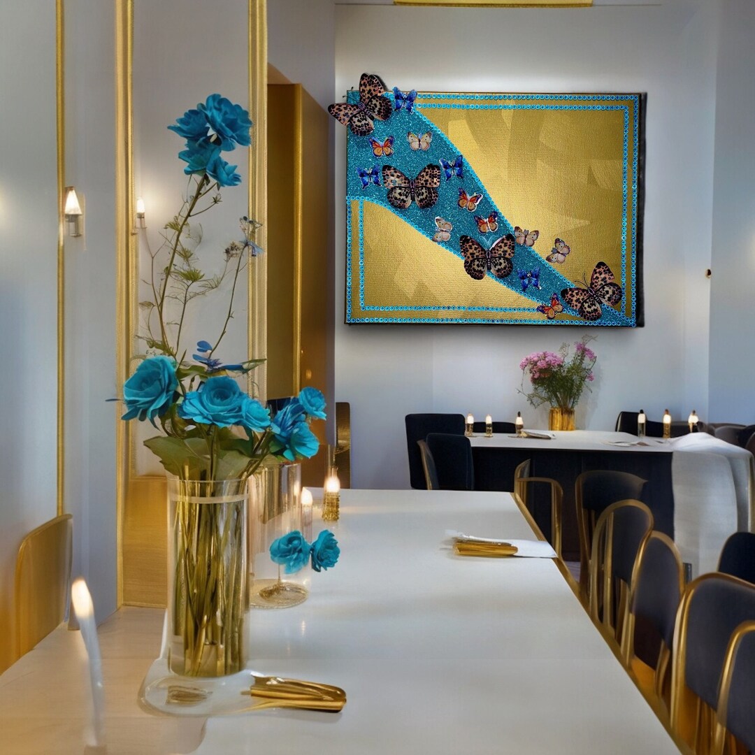 New Style-the Butterfly Overload Glam Wall Art Wall Decor Living Room ...