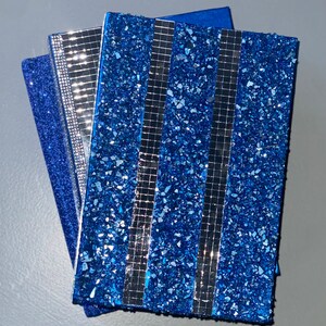 Glam Decor Book Stack Glittery Blue Sparkly Rhinestones Mirror - Etsy