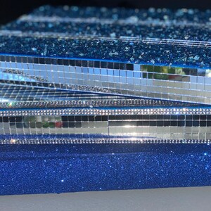 Glam Decor Book Stack Glittery Blue Sparkly Rhinestones Mirror - Etsy