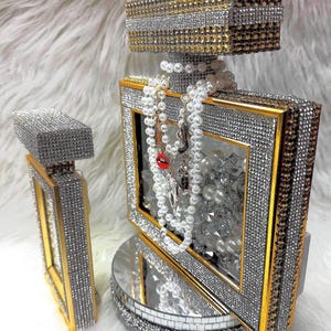 Custom Luxury Gold Perfume Bottle Shadow Box, 2 Variations With or ...