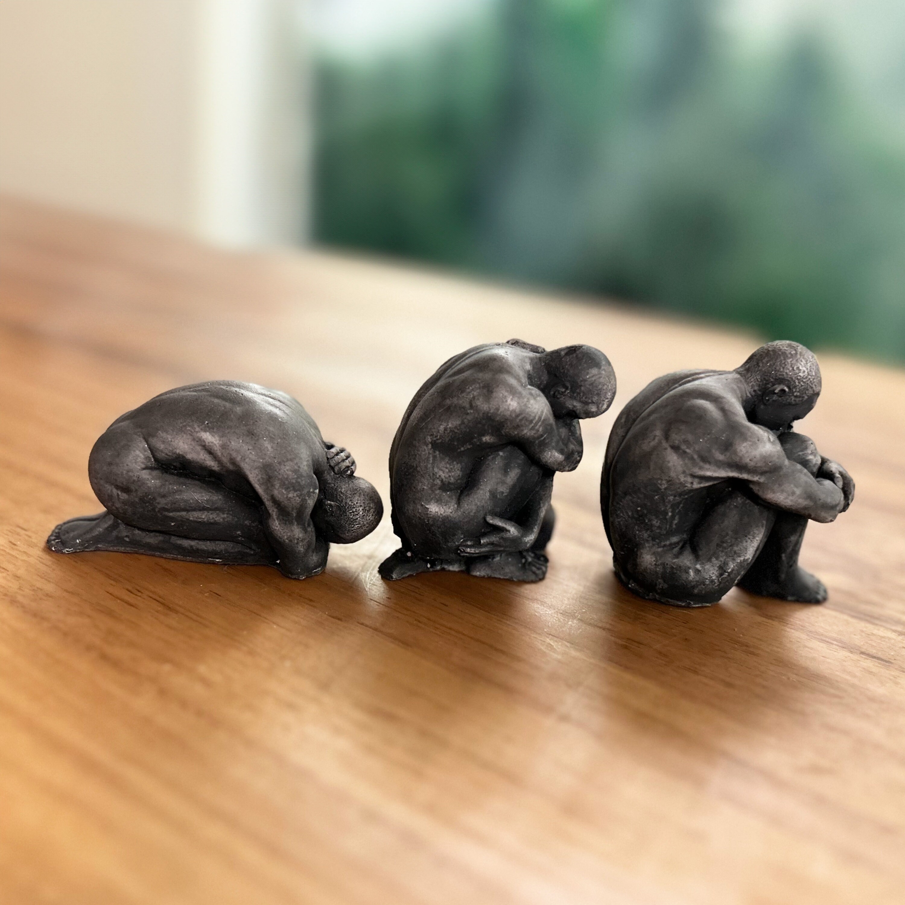 Statue Art of the Thinker / THINKER SCULPTURE ORNAMENT / Handmade Set ...