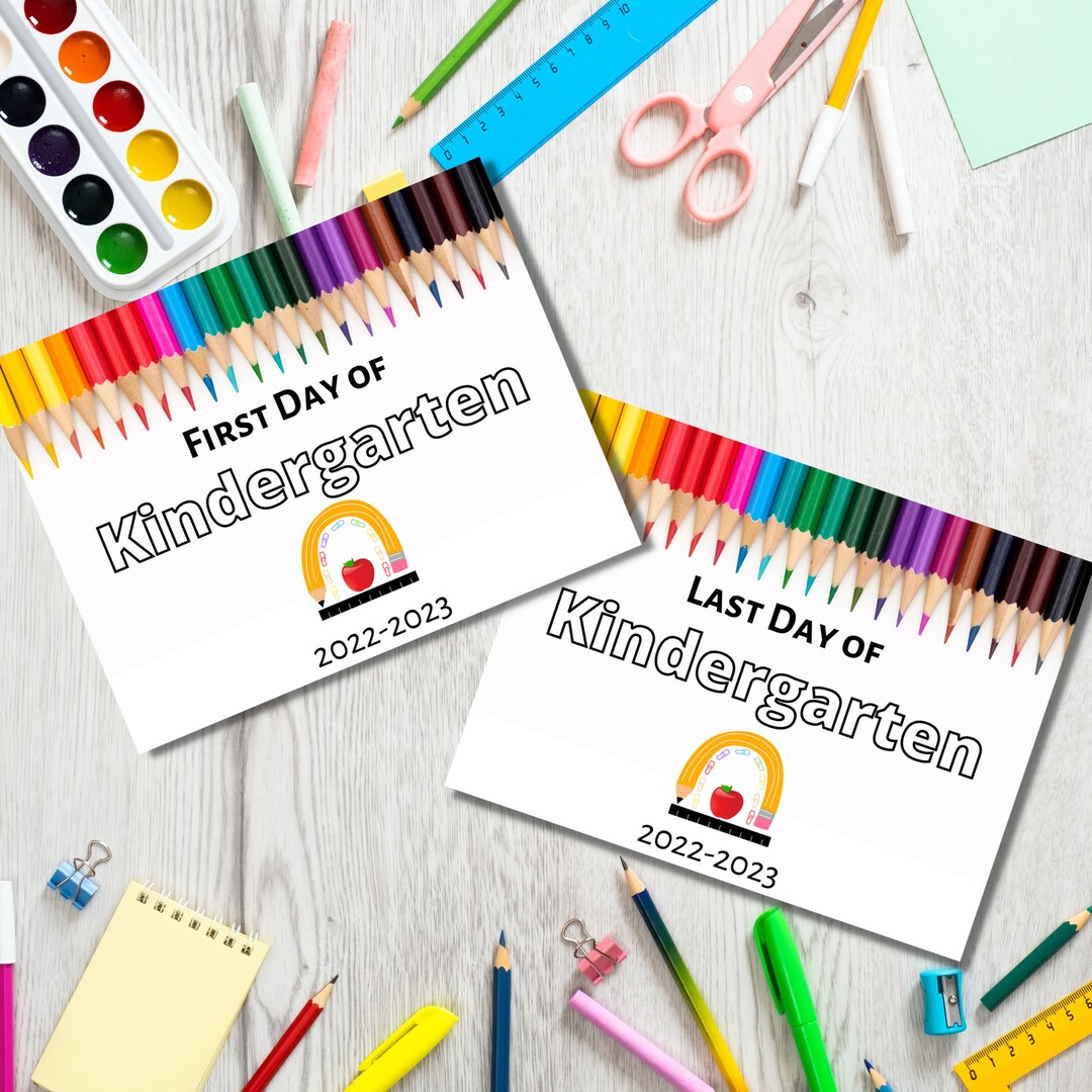 First Day of School Sign Kindergarten Sign Back to School - Etsy