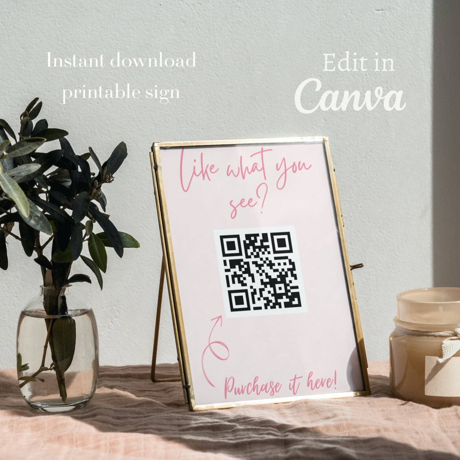 Scan to Pay Sign Template, Printable Scan to Pay Template, Editable ...