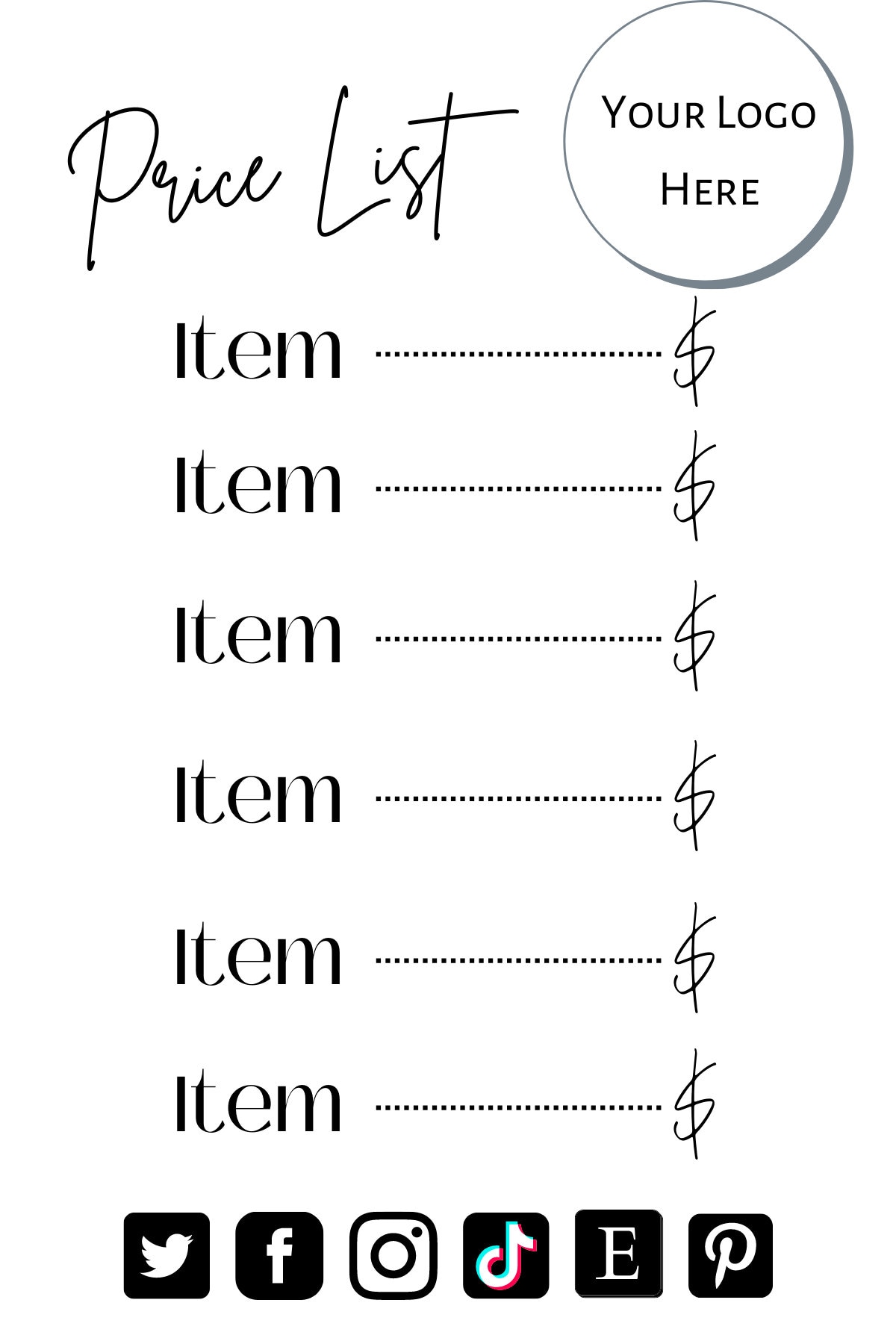 Craft Show Bundle, Order Form Template, Price List Template, Thank You ...