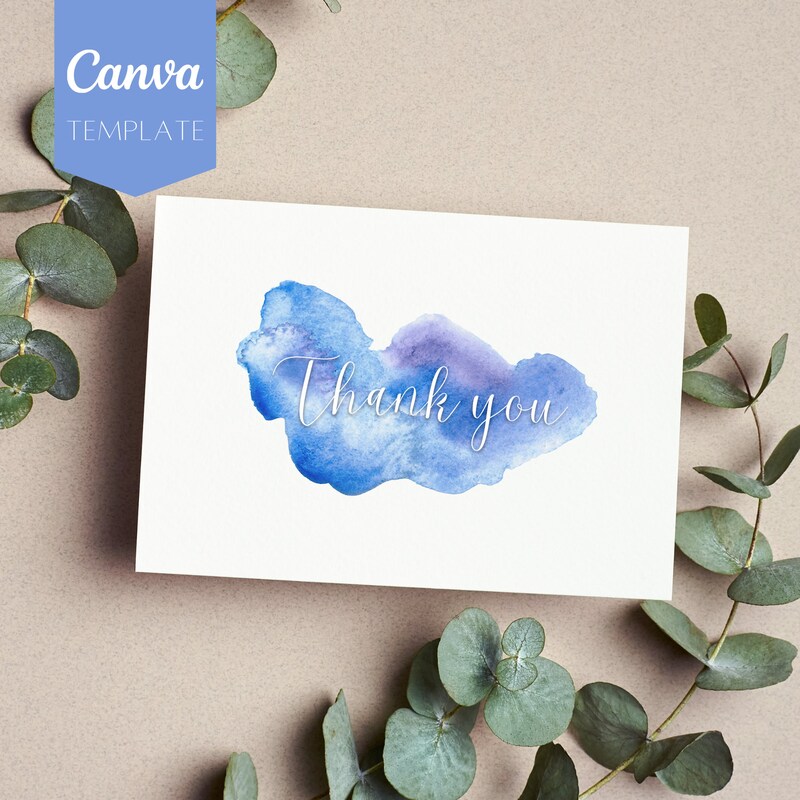 Watercolor Thank You - Etsy