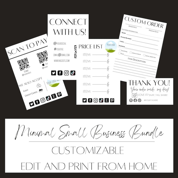 Craft Show Bundle Order Form Template Price List Template - Etsy UK