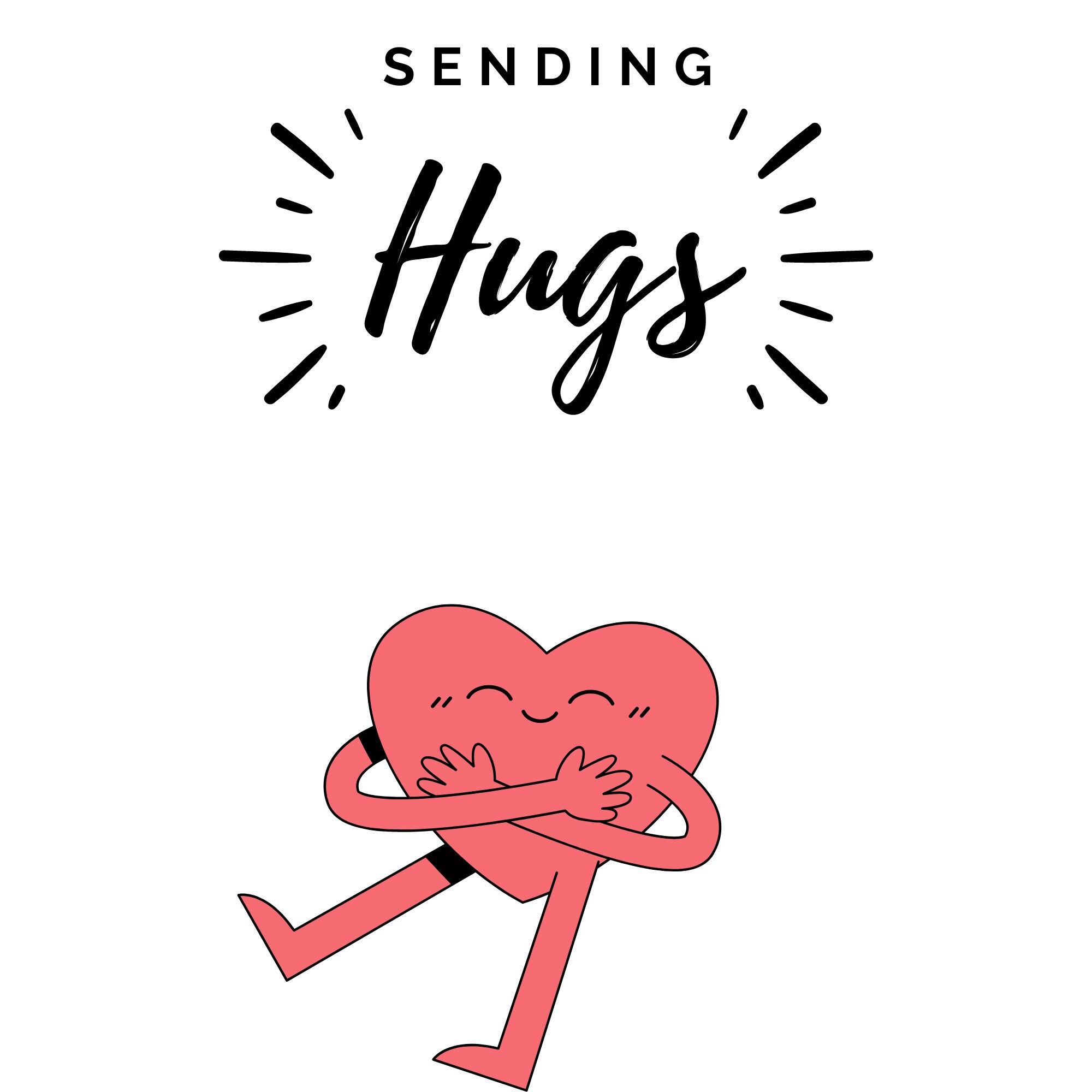 Hug Card, A Paper Hug, Happy Mail, Thinking of You Card, Card Hug ...