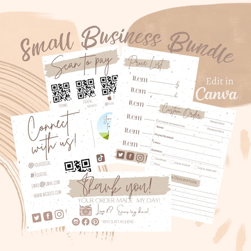 Craft Show Bundle Order Form Template Price List Template - Etsy