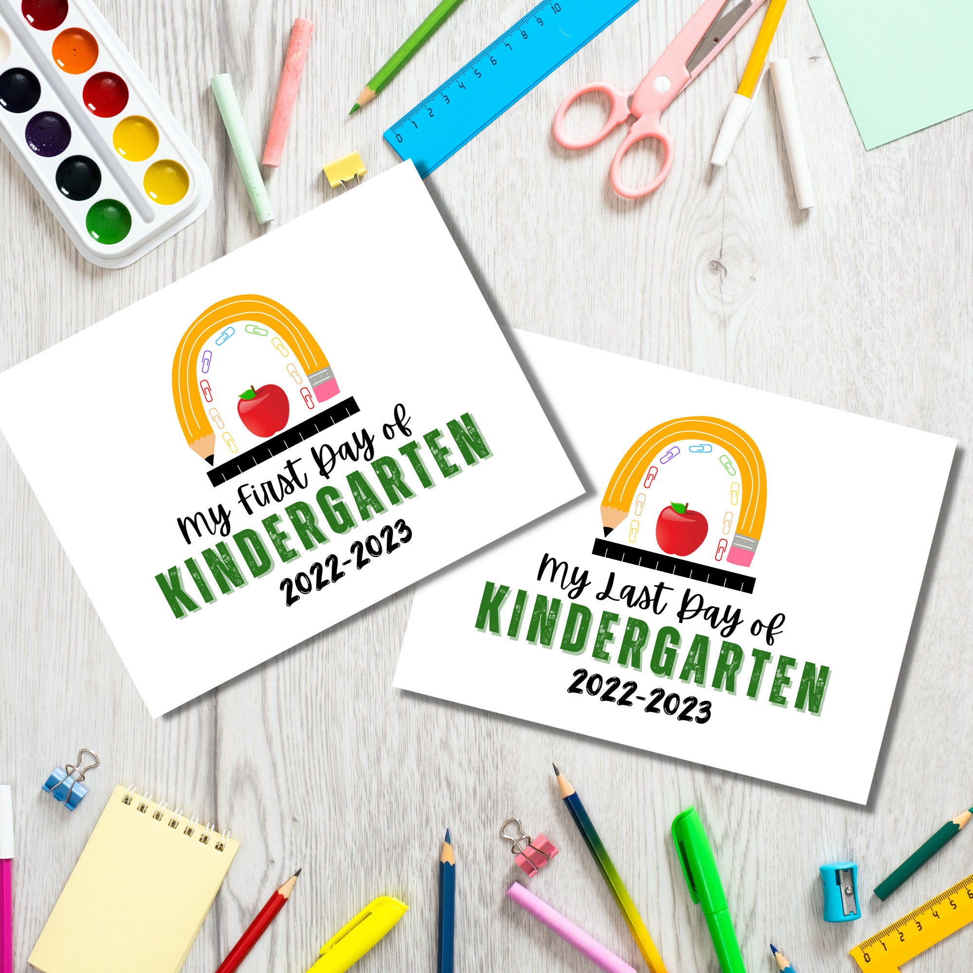 First Day of School Sign Kindergarten Sign Back to School - Etsy