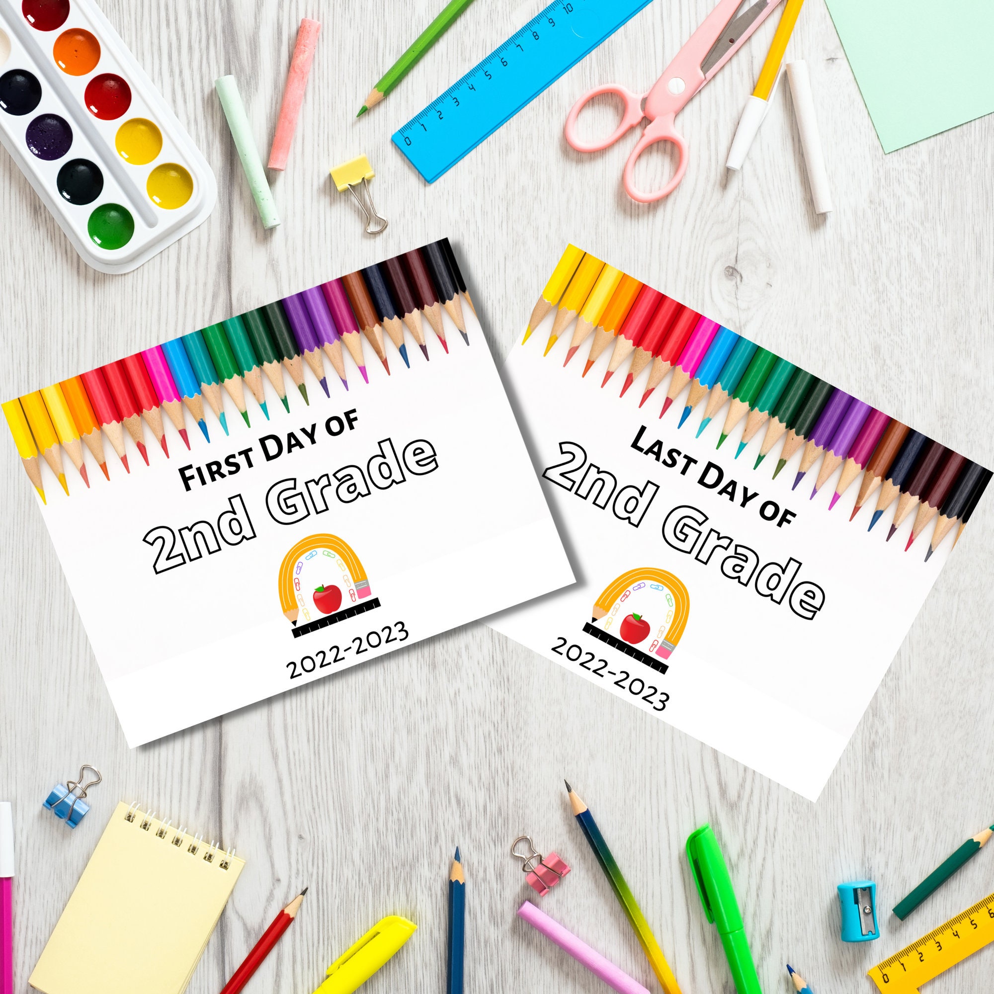 First Day of School Sign 2nd Grade Sign Back to School - Etsy