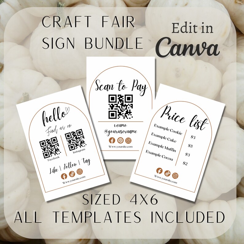 Craft Show Bundle, Small Business Bundle, Order Form Template, Price ...
