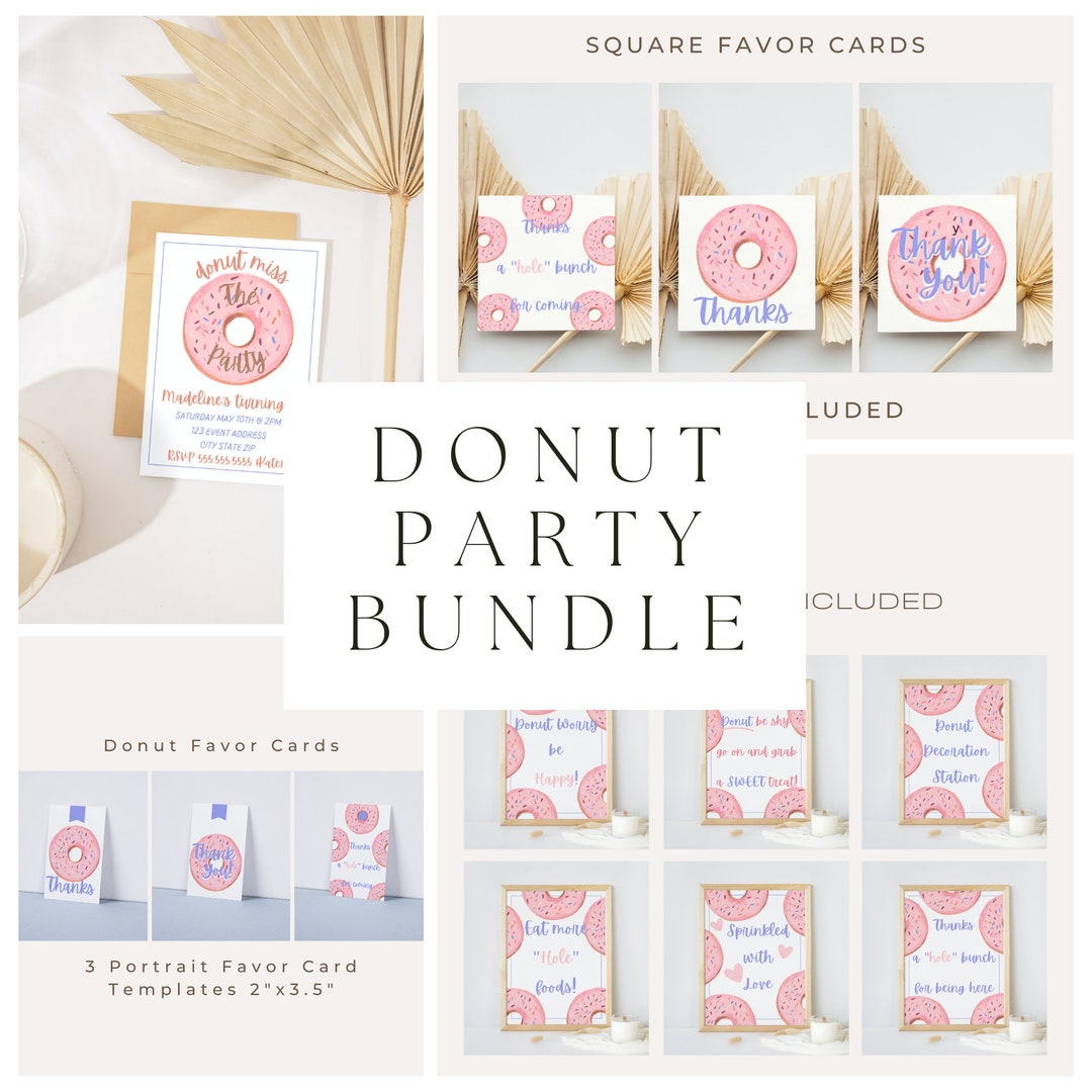 Donut Party Bundle | Birthday Sign Bundle | Donut Birthday | Donut ...