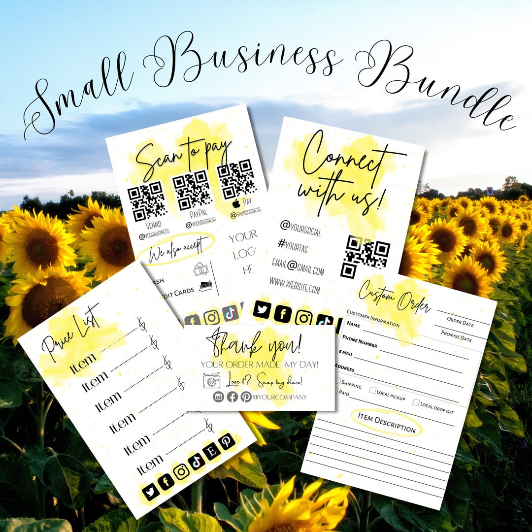 Craft Show Bundle, Small Business Bundle, Order Form Template, Price ...