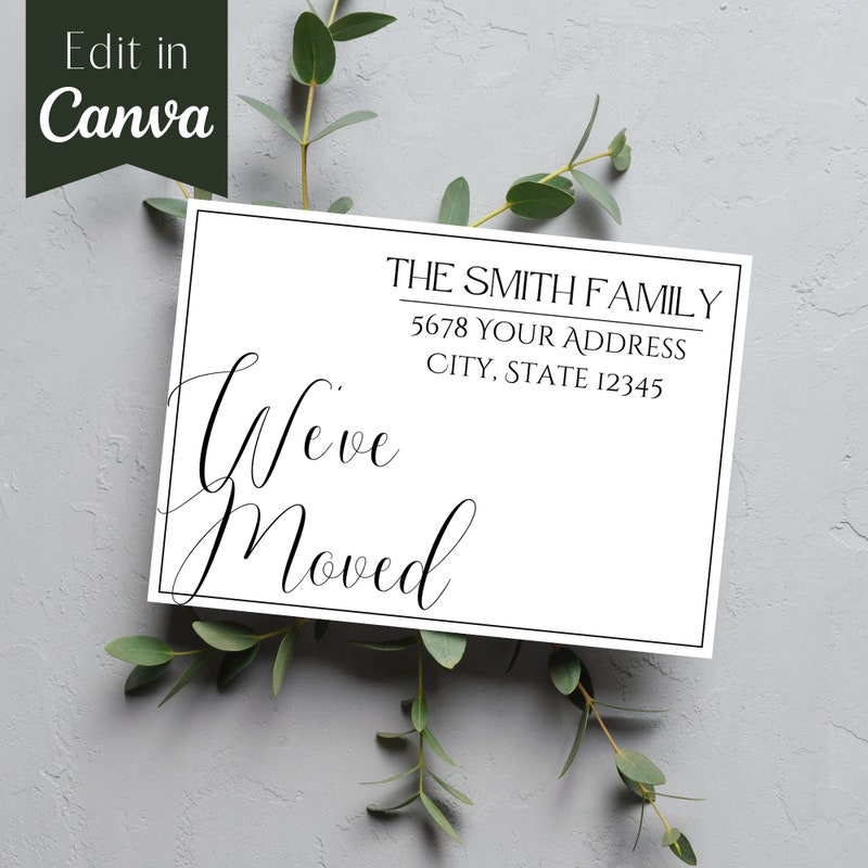 New Address Card - Etsy