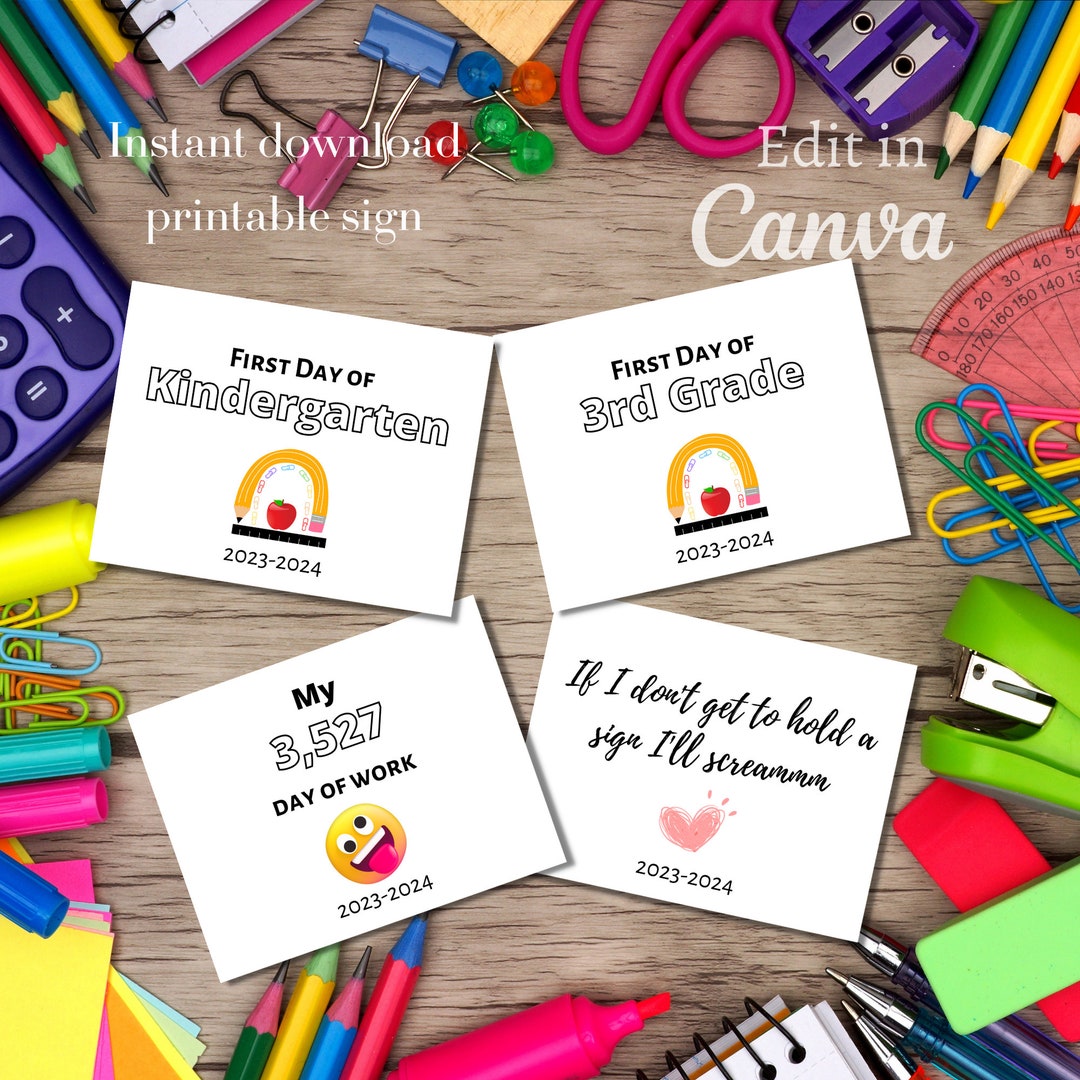 First Day of School Sign, Funny Back to School Sign, Back to School ...