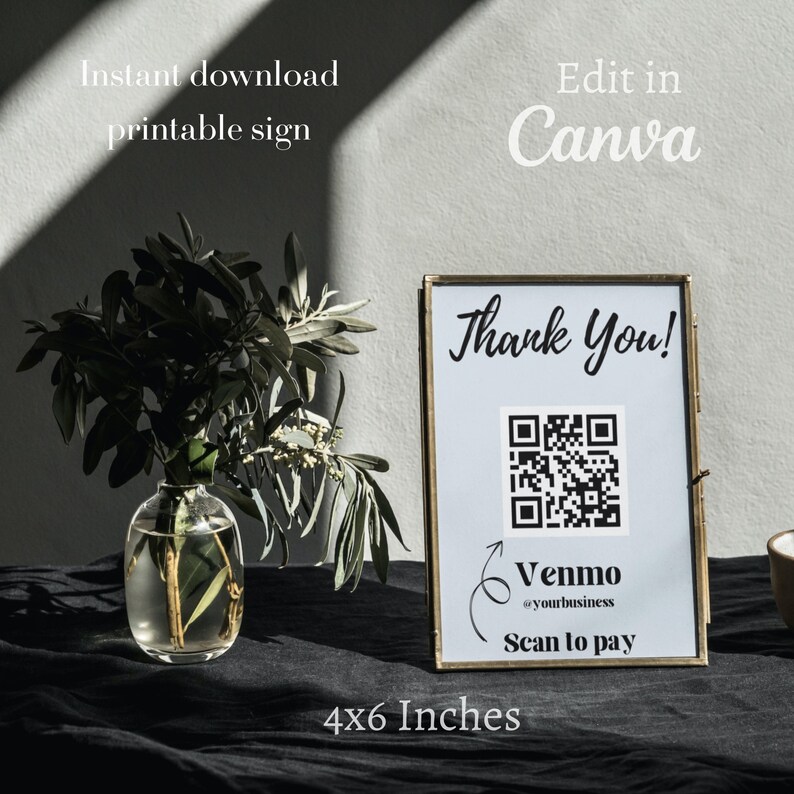 Scan to Pay Sign Template Printable Scan to Pay Template - Etsy