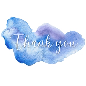 Watercolor Thank You Card, Printable Thank You Card, Editable Thank You ...